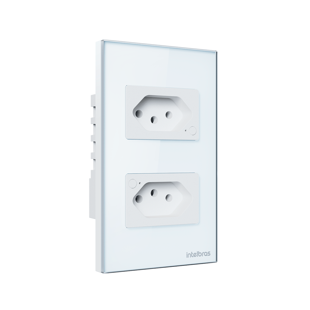Tomada Dupla Inteligente Intelbras Wi-Fi ETS 1002 Branco - Intelbras